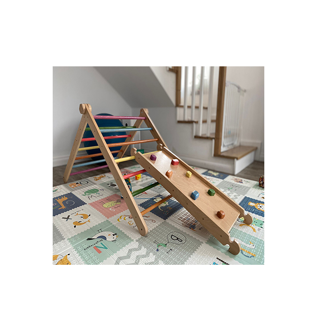 Triunghi de catarare - tobogan reversibil * - Pikler Triangle Montessori